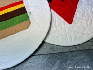 Quilted Plates of Food - Sarah Goer Quilts